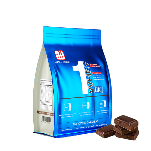 Apex Vitals 1 Whey + Free Shaker|Grass-Fed Whey|Made In Europe|FDA,EFS ...