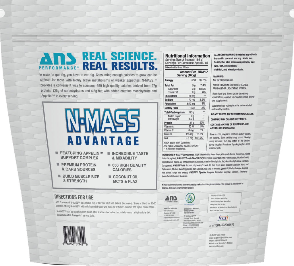 ANS Performance N Mass Muscle Mass Gainer | JV Nutrition LLP